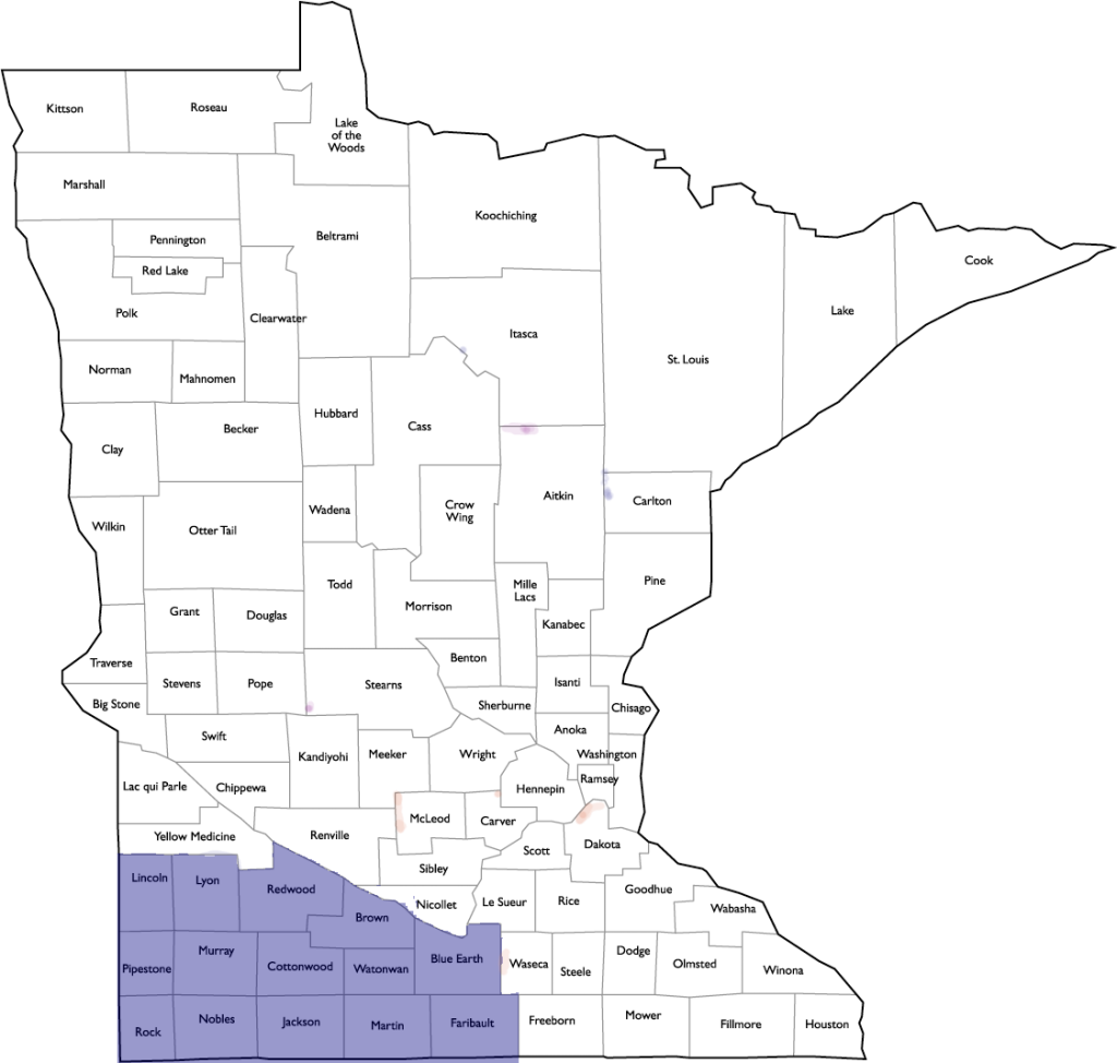 GFWC of MN Southwest District County Map - General Federation of Women ...